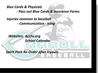 Baseball parent meeting powerpoint 2013 | PPT