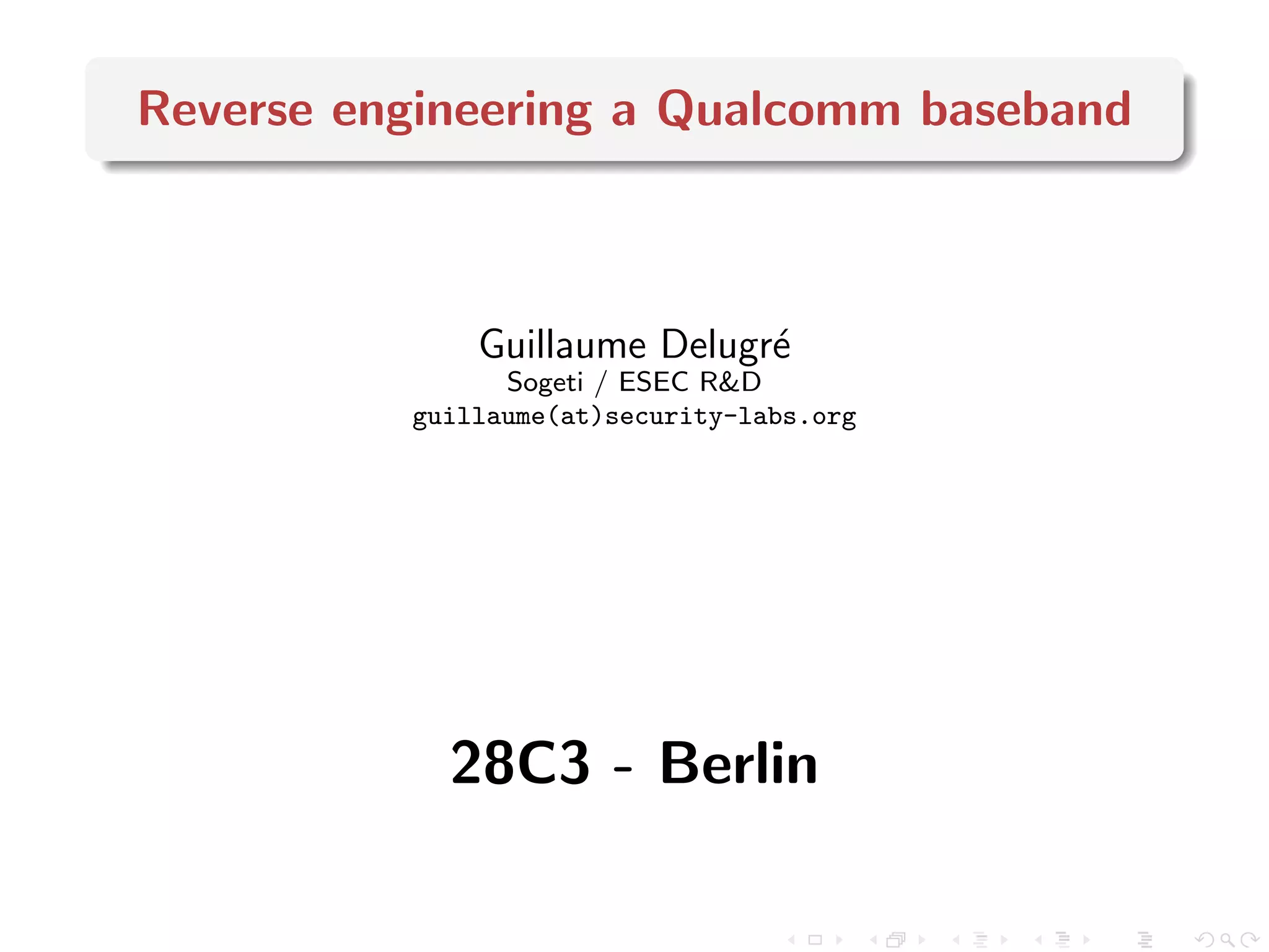BaseBand Processor | PPT