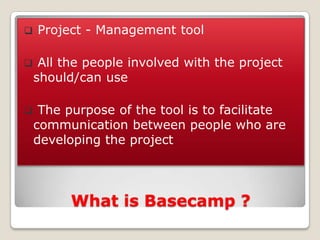 What Is Basecamp? | PPTX