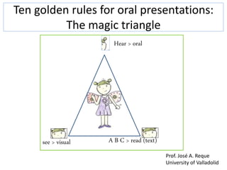 Ten golden rules for oral presentations: The magic triangle | PPTX