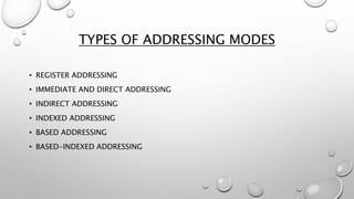 Based and indexed addressing | PPTX