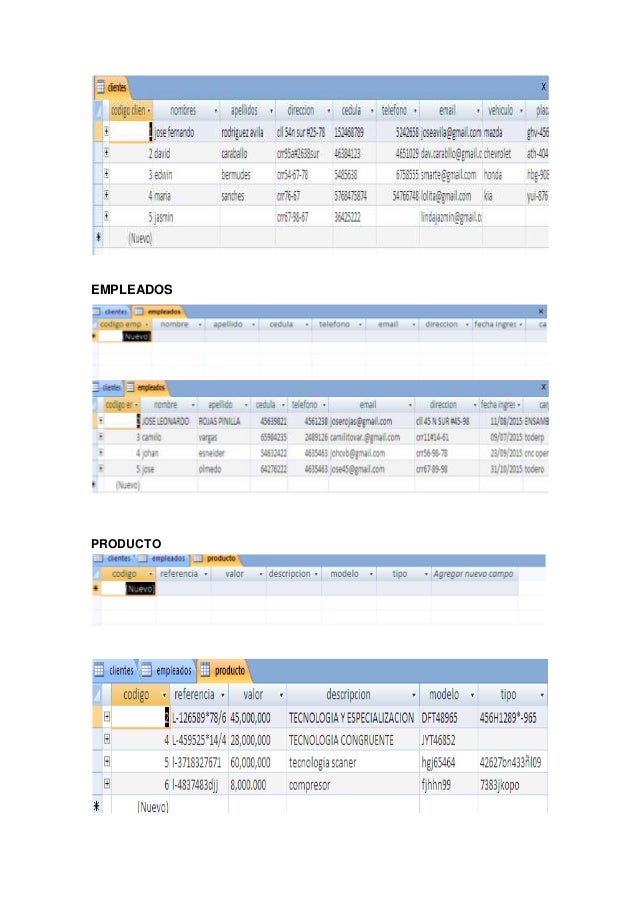 Base de datos acces 2010 hecha en casa hbsdugb
