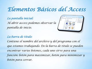 Base de datos access | PPTX