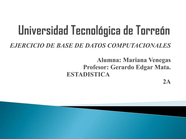Base de datos computacional | PPTX