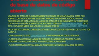 base de datos con codigos abiertos.pptx