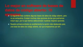 base de datos con codigos abiertos.pptx