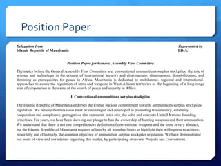 Base delegate course_position paper | PPTX | Politics