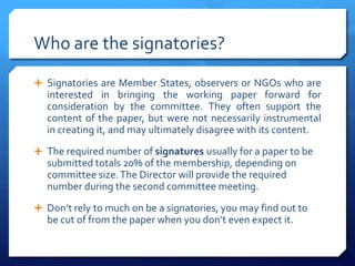 Base delegate course_position paper | PPTX | Politics