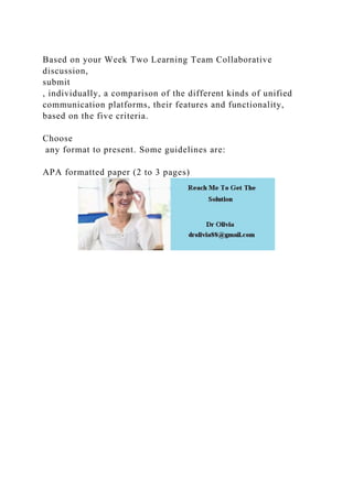 Based on your Week Two Learning Team Collaborative discussion, sub.docx