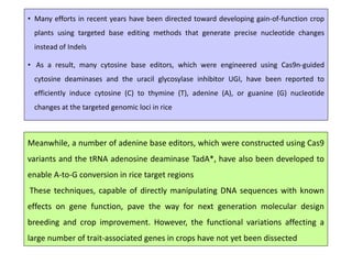 Base editing in plants | PPTX