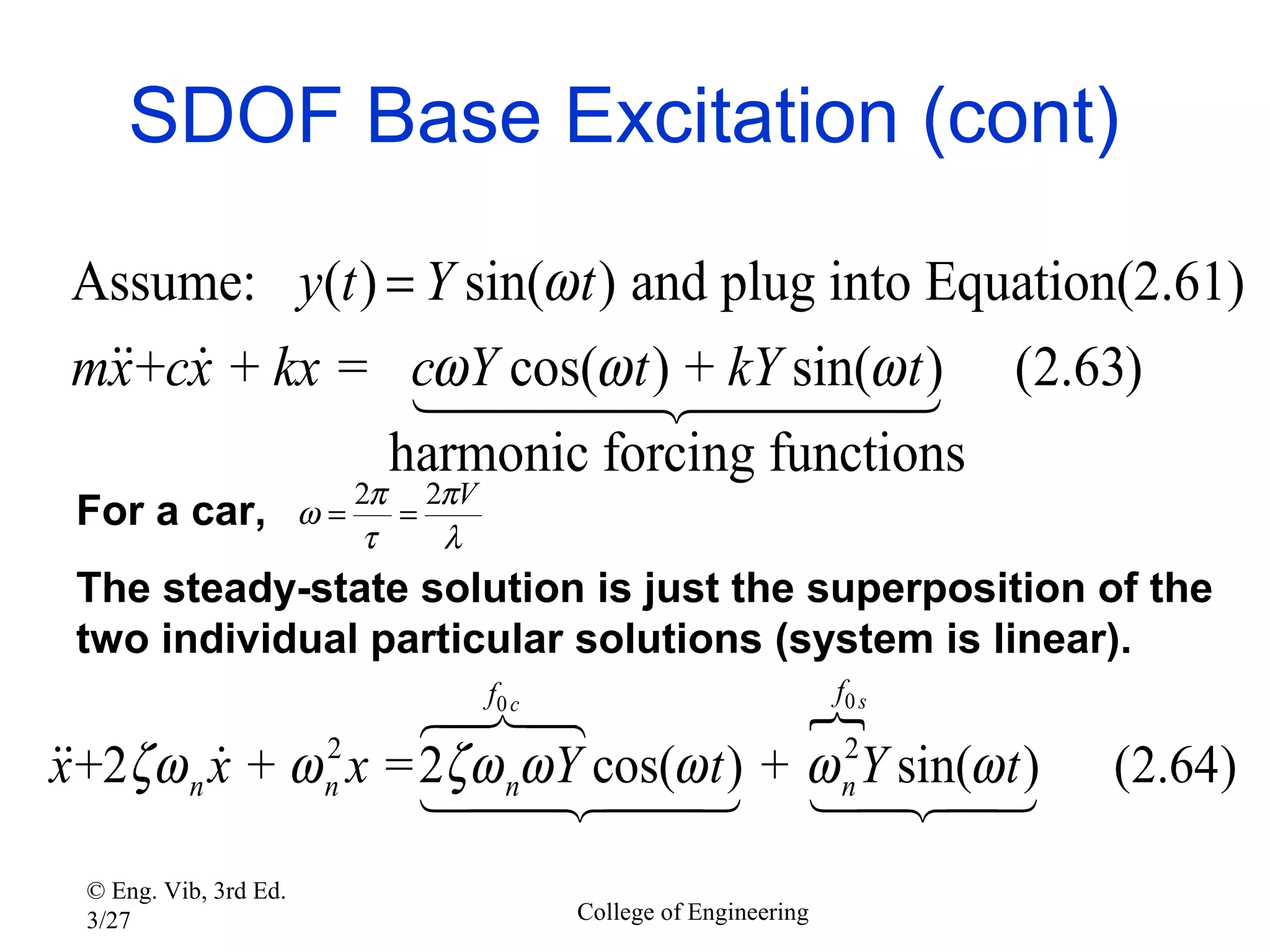 Base excitation of dynamic systems | PPT