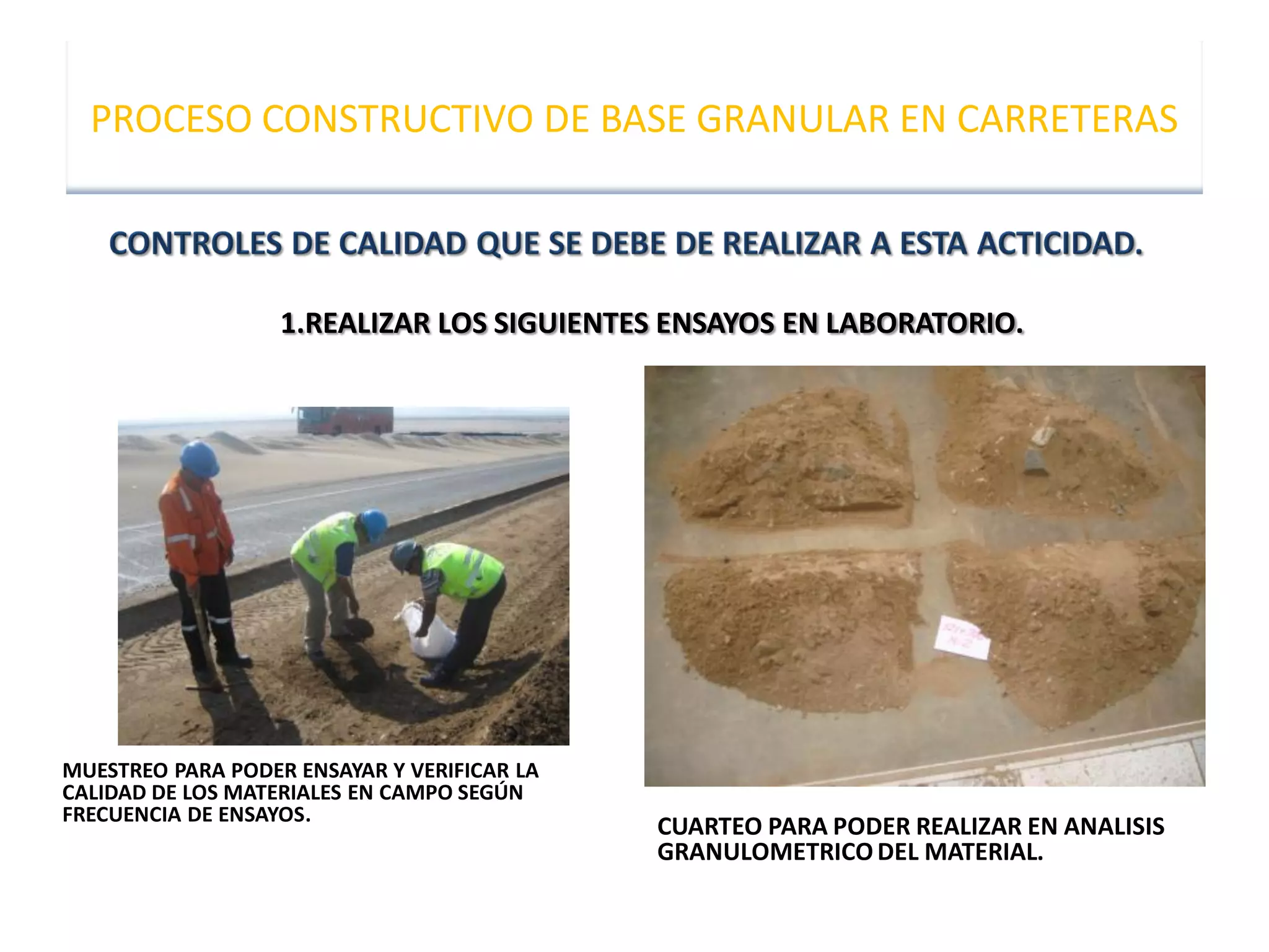 Base granular proceso constructivo | PDF
