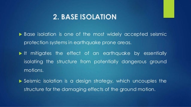 Base isolation