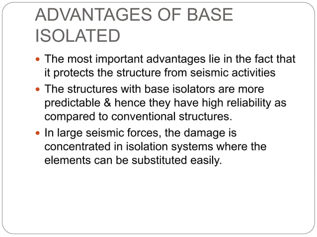 Simple Presentation Of BASE ISOLATION | PPTX | Geology | Science