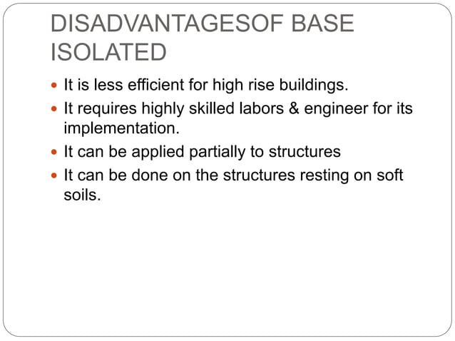 Simple Presentation Of BASE ISOLATION | PPTX | Geology | Science