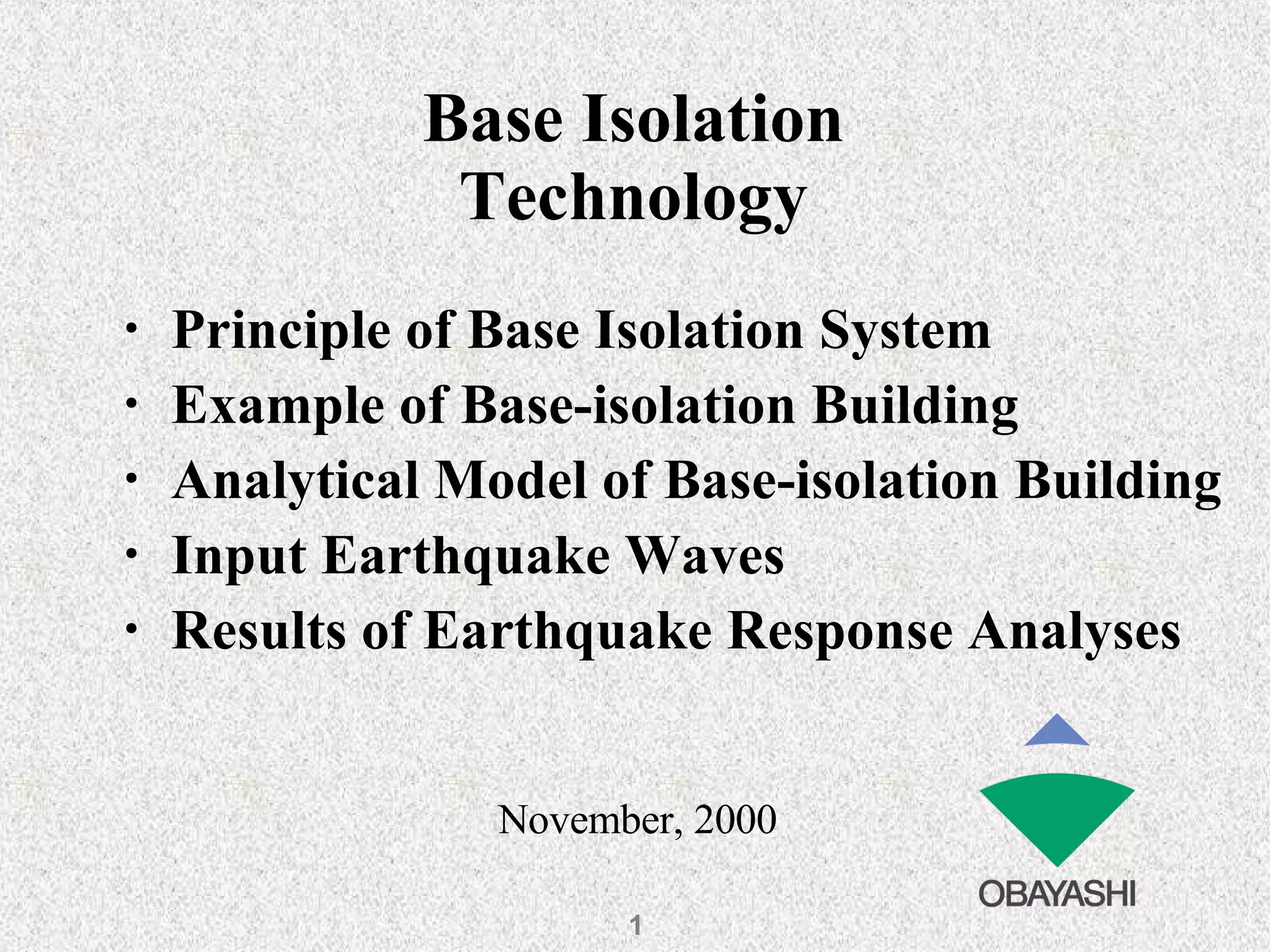 Base Isolation(2000.12.28) | PPT
