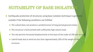 Base isolation case study PDF | PPTX