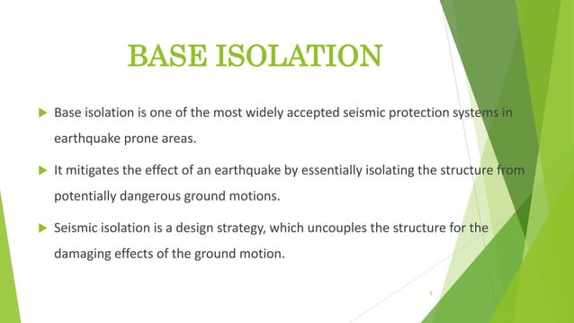 Base isolation case study PDF | PPTX