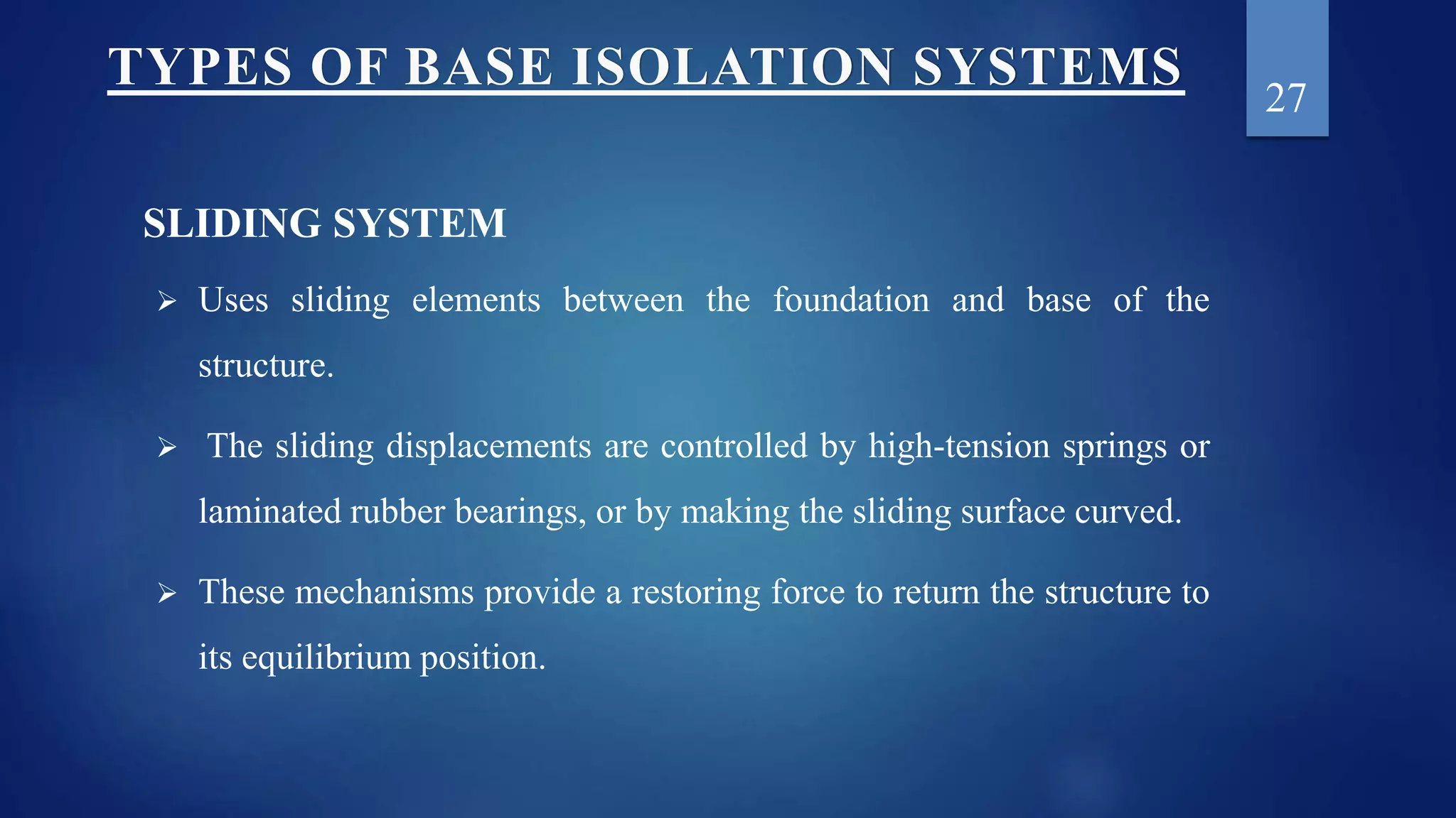 Base isolation of structures | PPTX