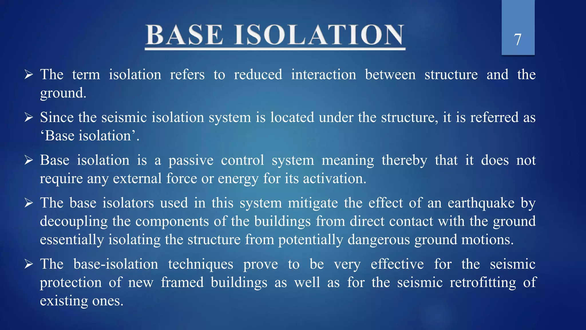 Base isolation of structures | PPTX