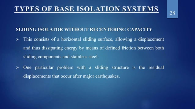 Base isolation of structures