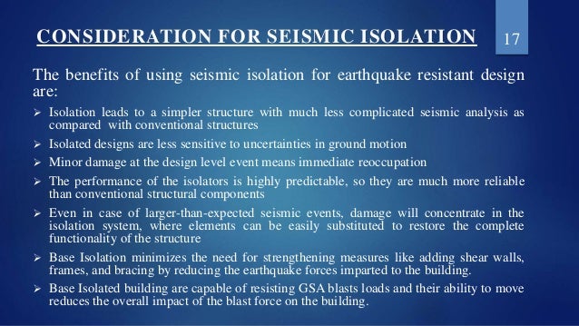 Base isolation of structures