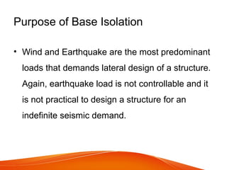 Base isolation techniques-Earthquake Engineering | PPT