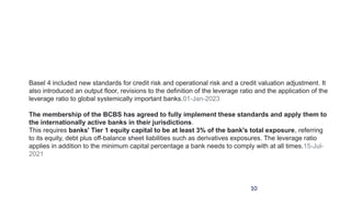 basel 4 norms as applicable globally to banks | PPTX