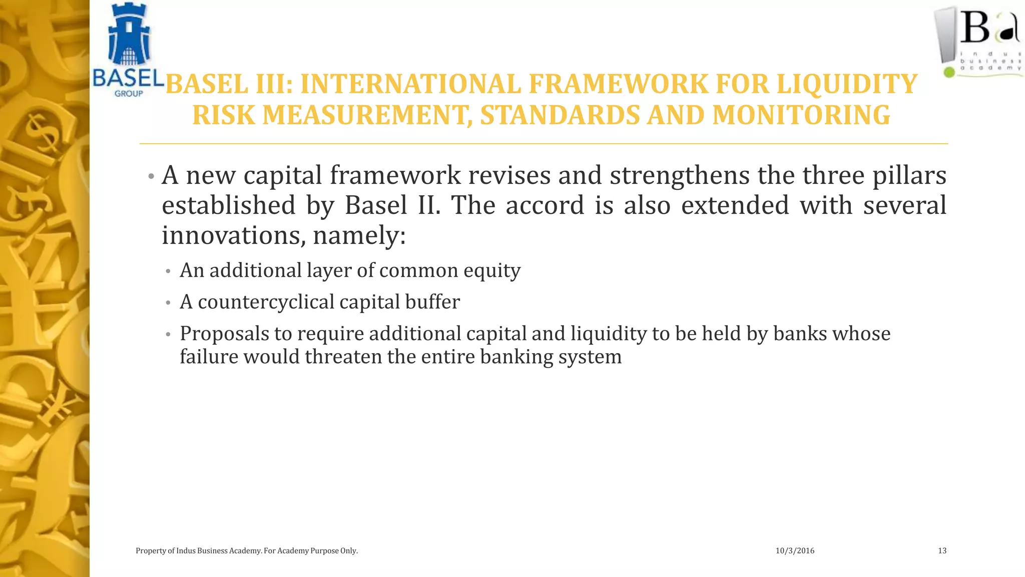 Basel committee & basel norms | PPTX