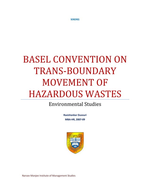 Basel Convention | PDF