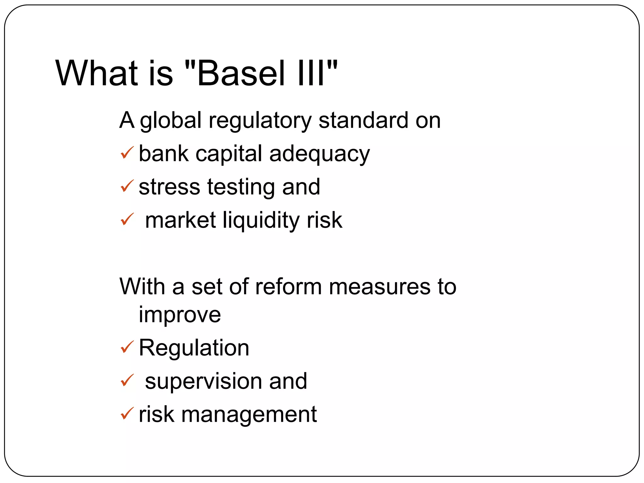 Basel iii Norms | PPTX