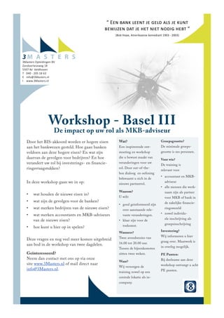 Basel III workshop | PDF