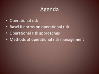 Basel II Norms on Operational Risk | PPTX