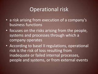 Basel II Norms on Operational Risk | PPTX