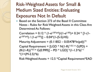 Basel II Risk Weighted Assets 2011 | PPT