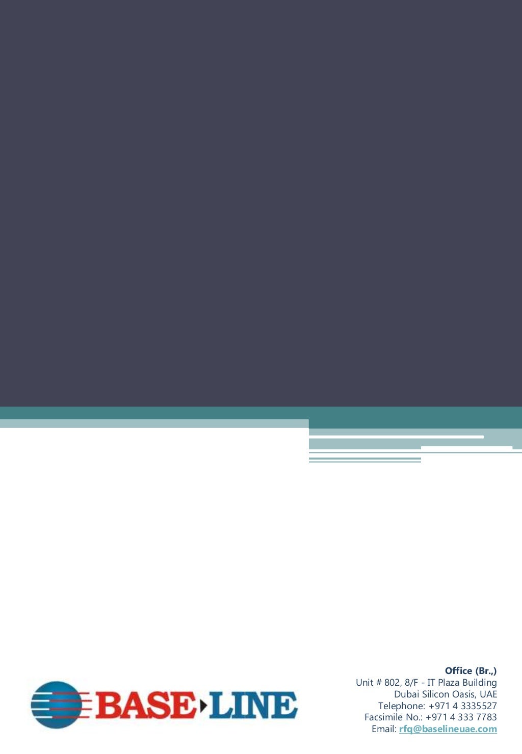 Baseline Product Profile