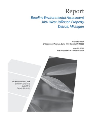 Baseline Environmental Assessment for Riverside Park | PDF