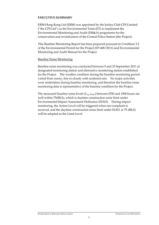 Baseline monitoring report | PDF