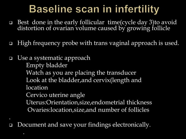 Baseline scan in infertility | PPT