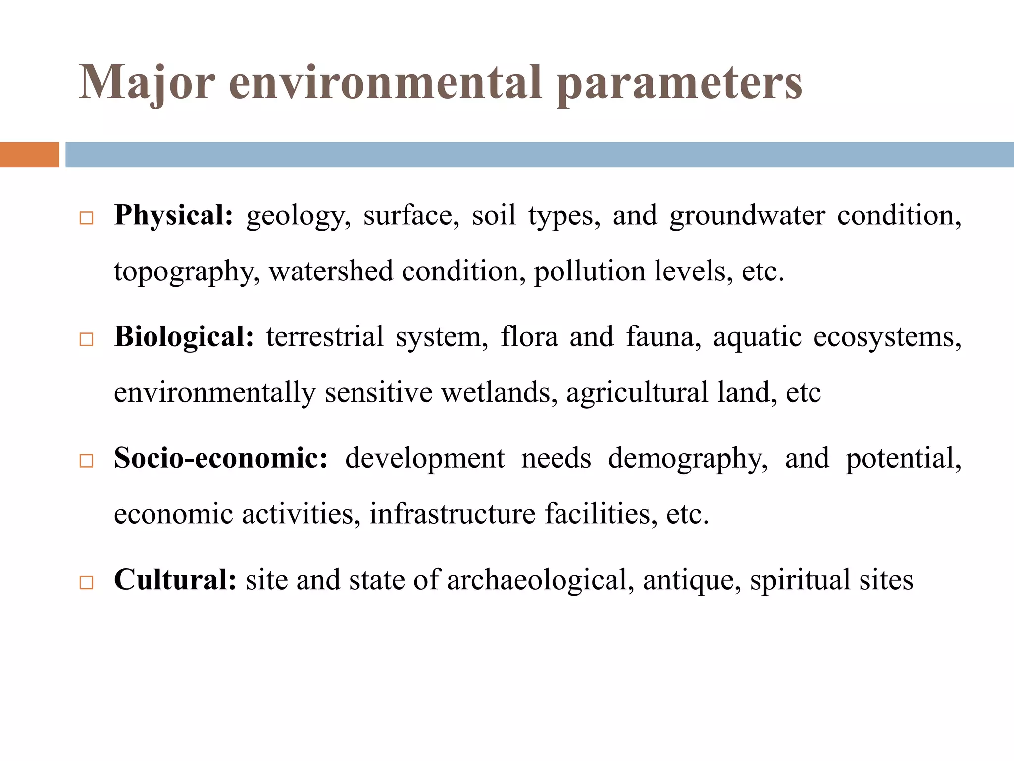 Baseline study for EIA | PDF