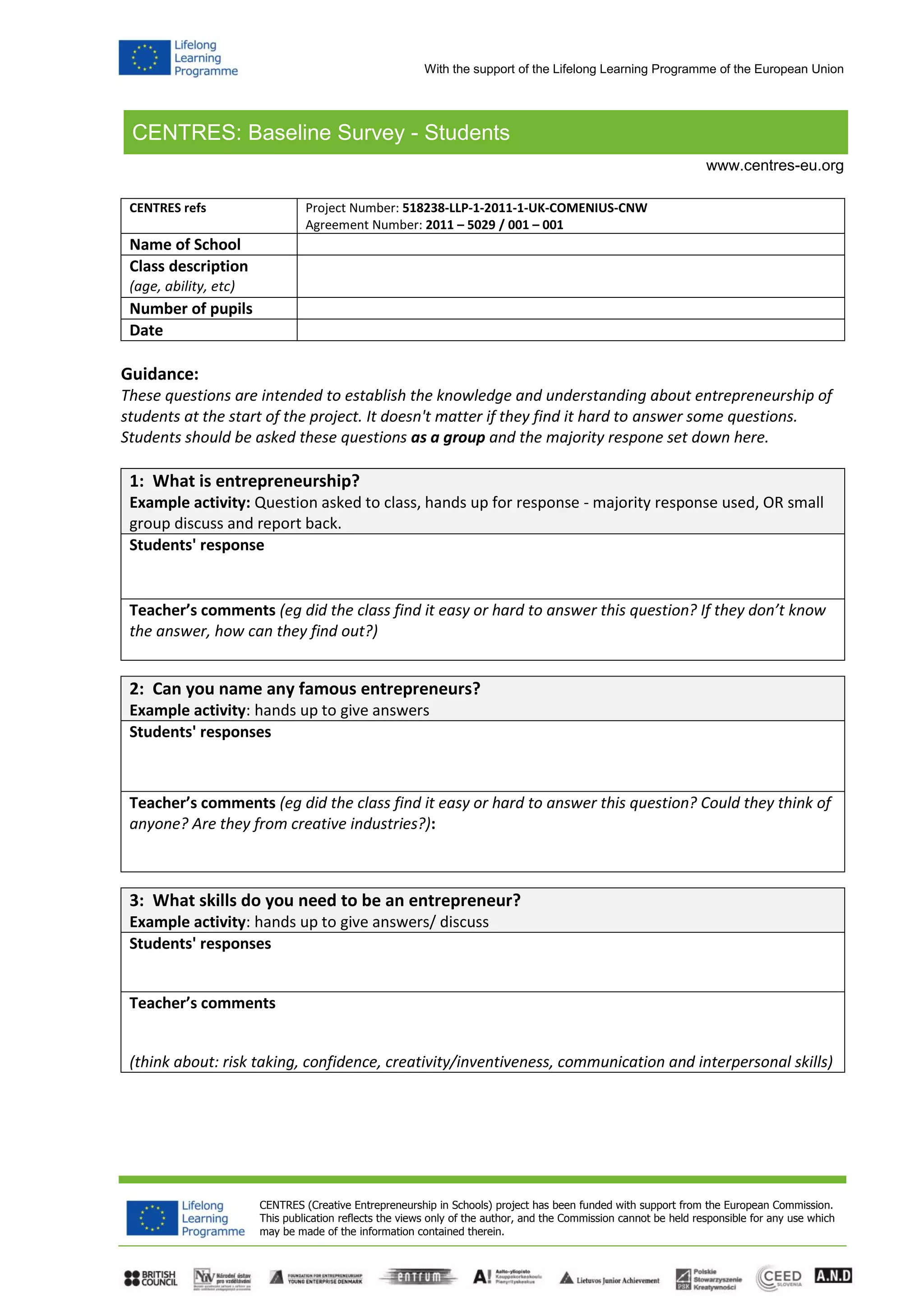 Baseline survey (pupils) | PDF | Educational Assessment | Education