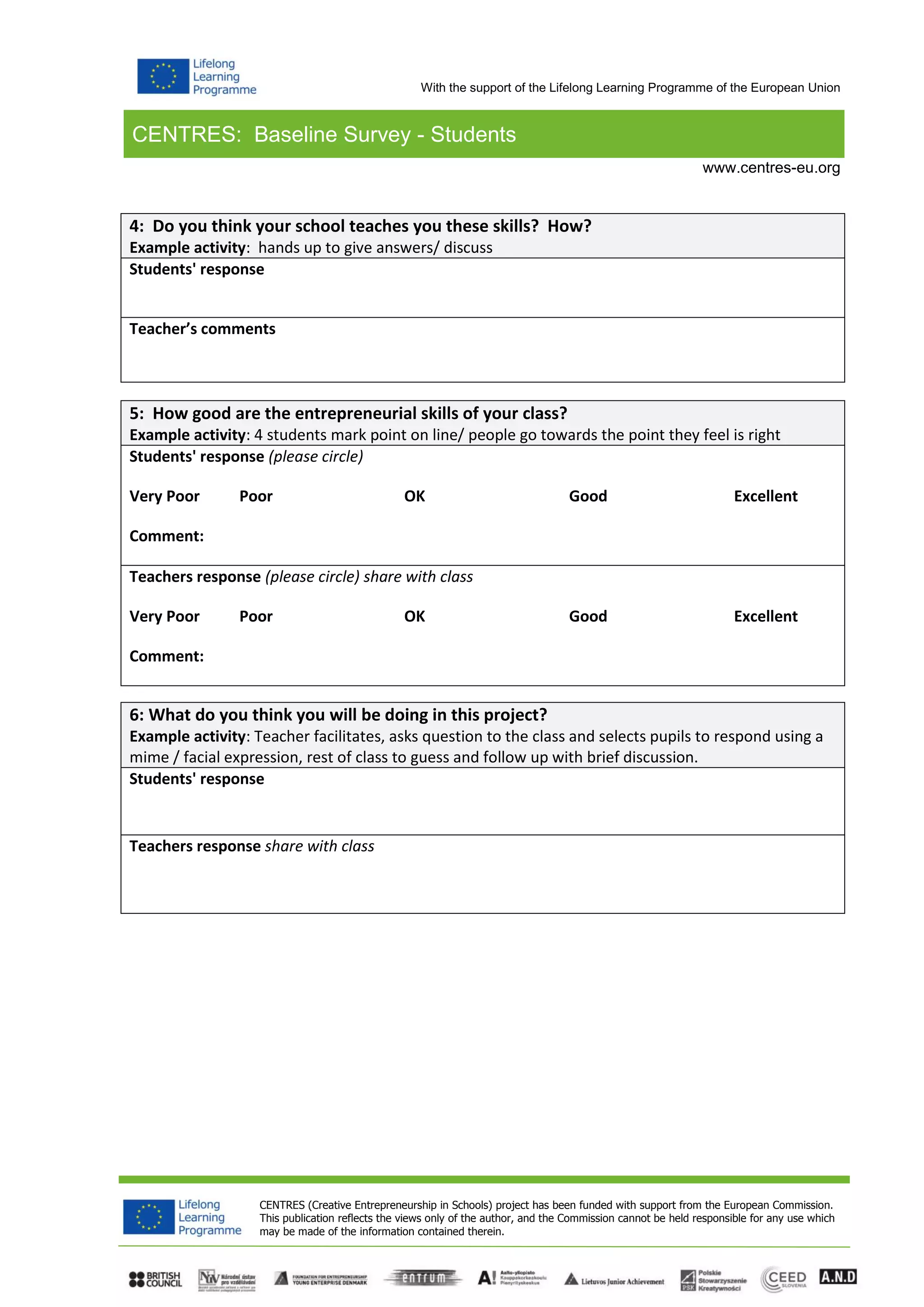 Baseline survey (pupils) | PDF | Educational Assessment | Education