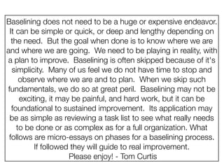Baselining | PDF
