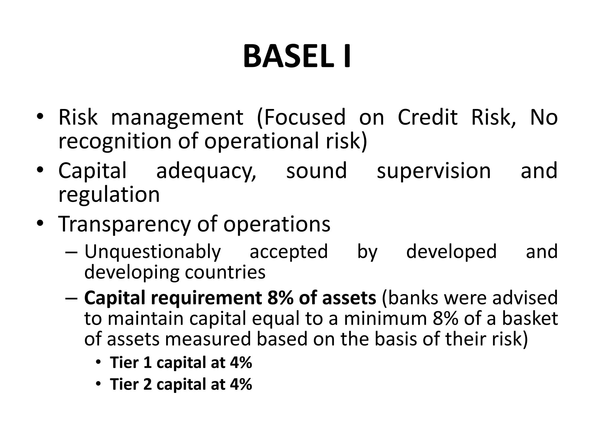 Basel norms i, ii & iii | PPTX