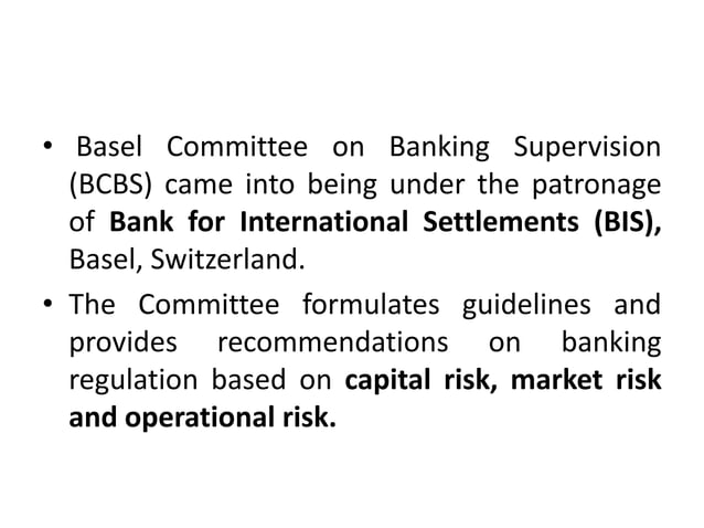 Basel norms i, ii & iii | PPTX | Business Banking & Finance | Business