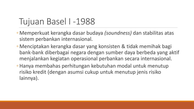 Basel dan Regulasi Manajemen Risiko | PPTX