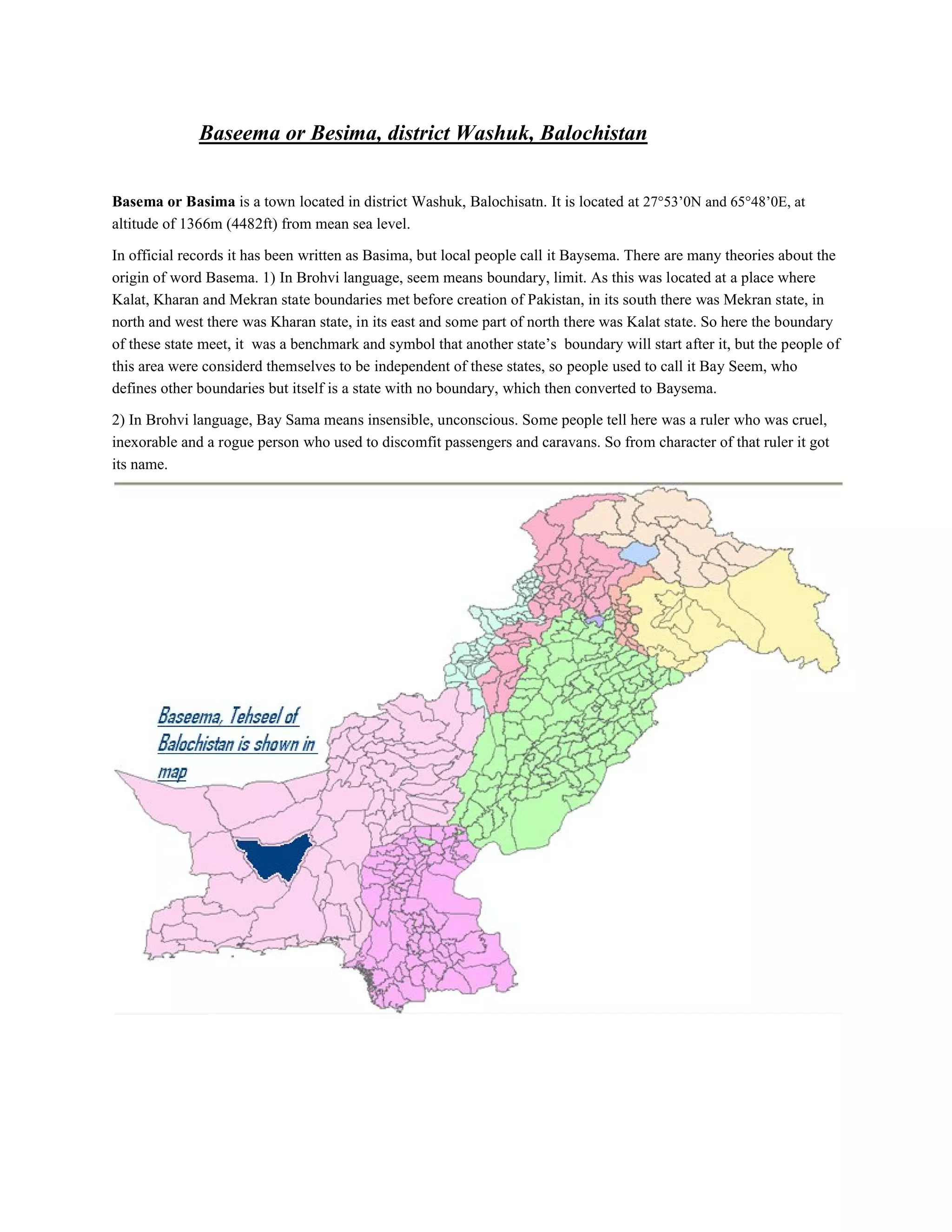 Basema, balochistan | PDF