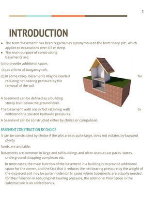 Basement construction report | PDF