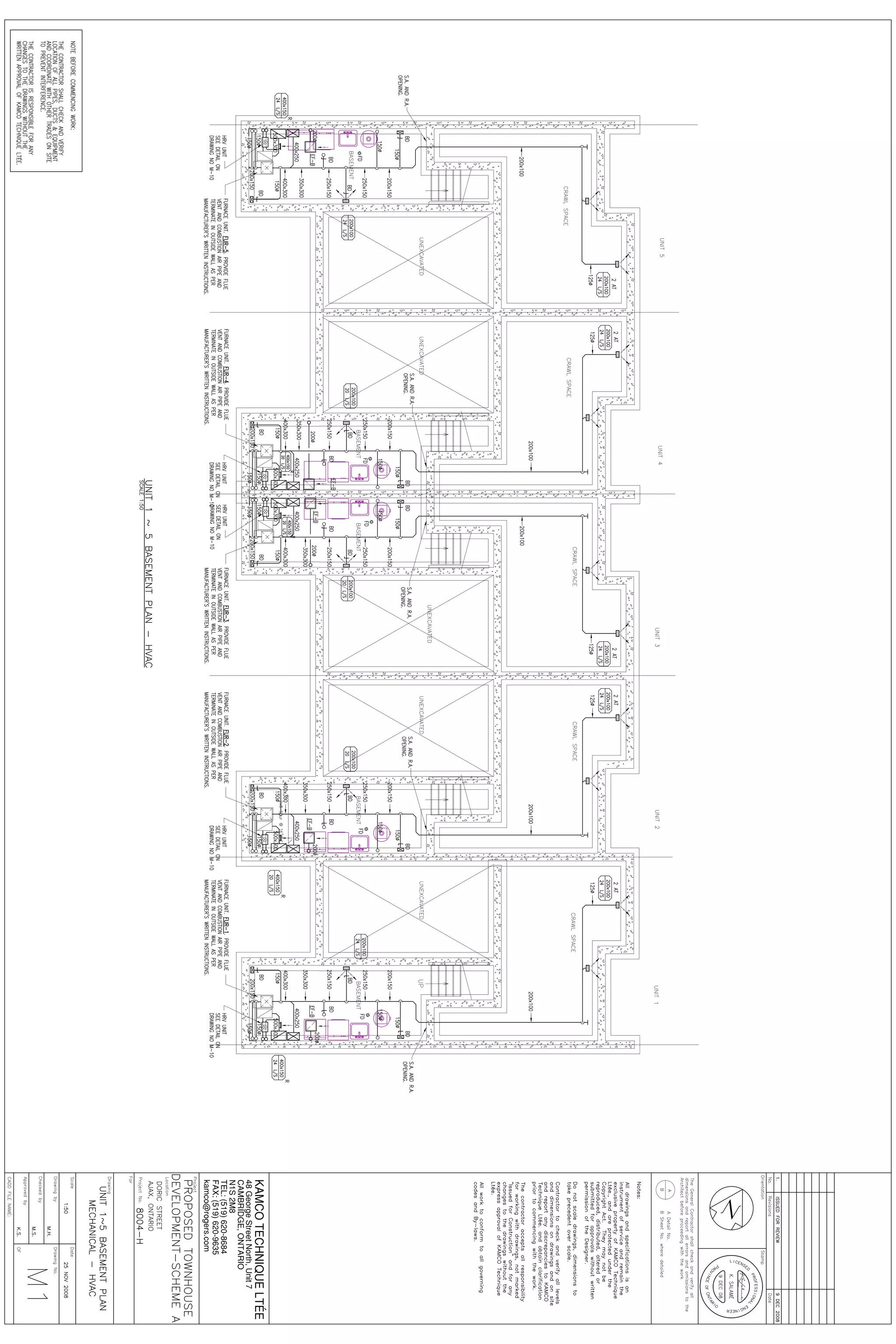 Basement floor plan 8004 h-m1 revised dec.9-08 | PDF