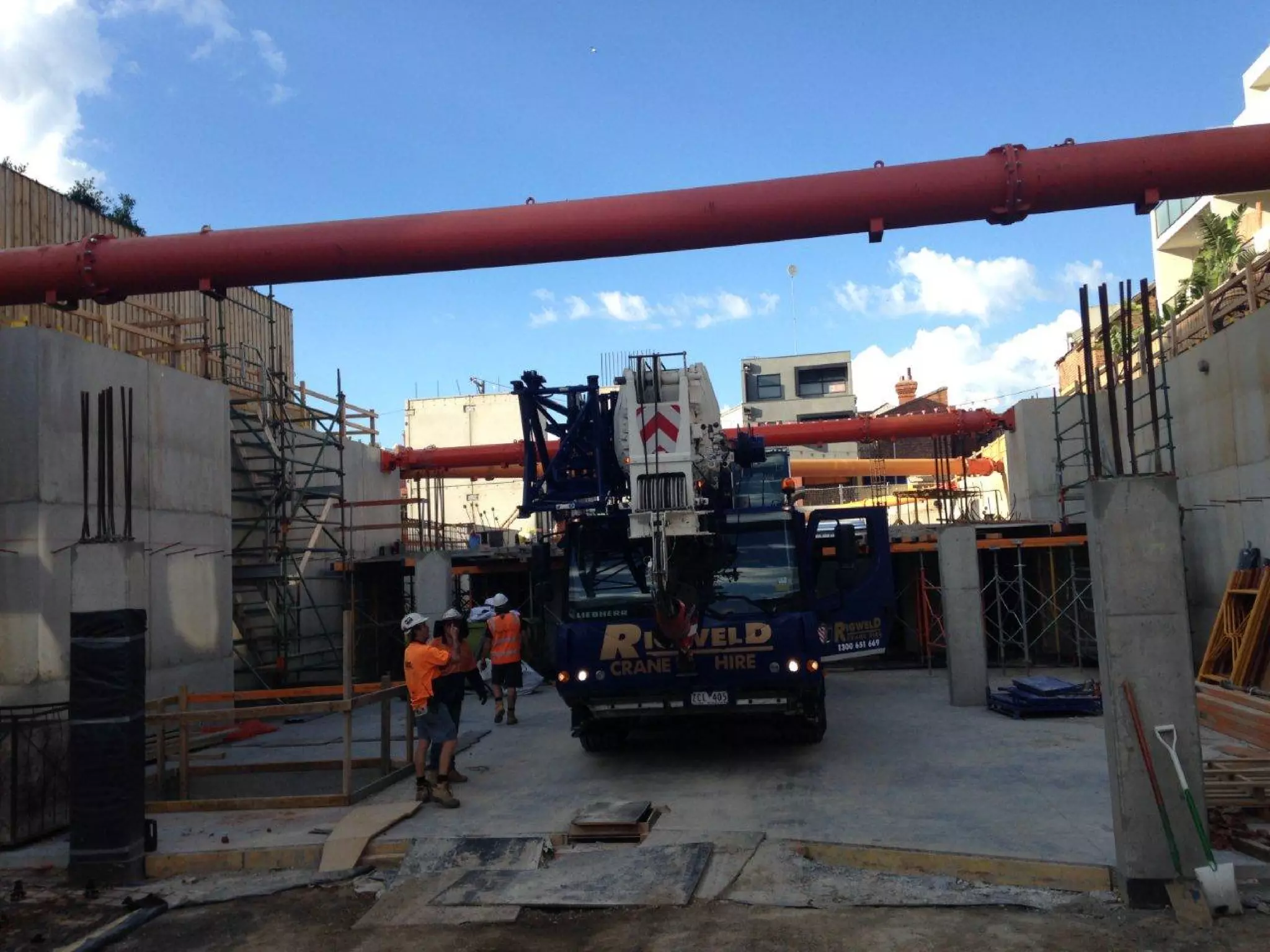 Basement support with hydraulic struts | PPT